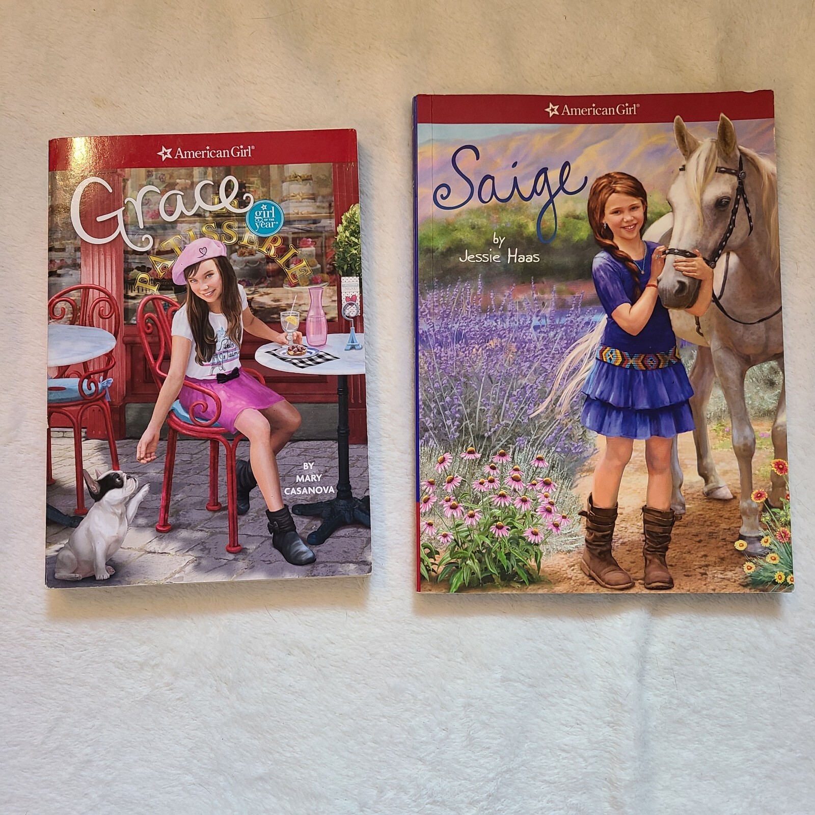 Set of 2 American Girl Books - Saige by Jessie Haas & Grace by Mary Casanova | eBay