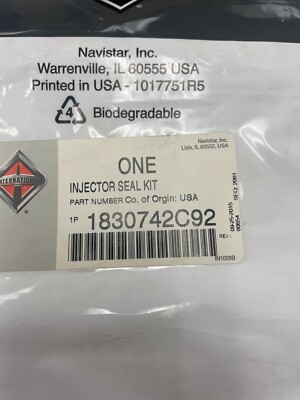 Genuine International 1830742C92 Injector Seal Kit | OE | O-Rings for ...