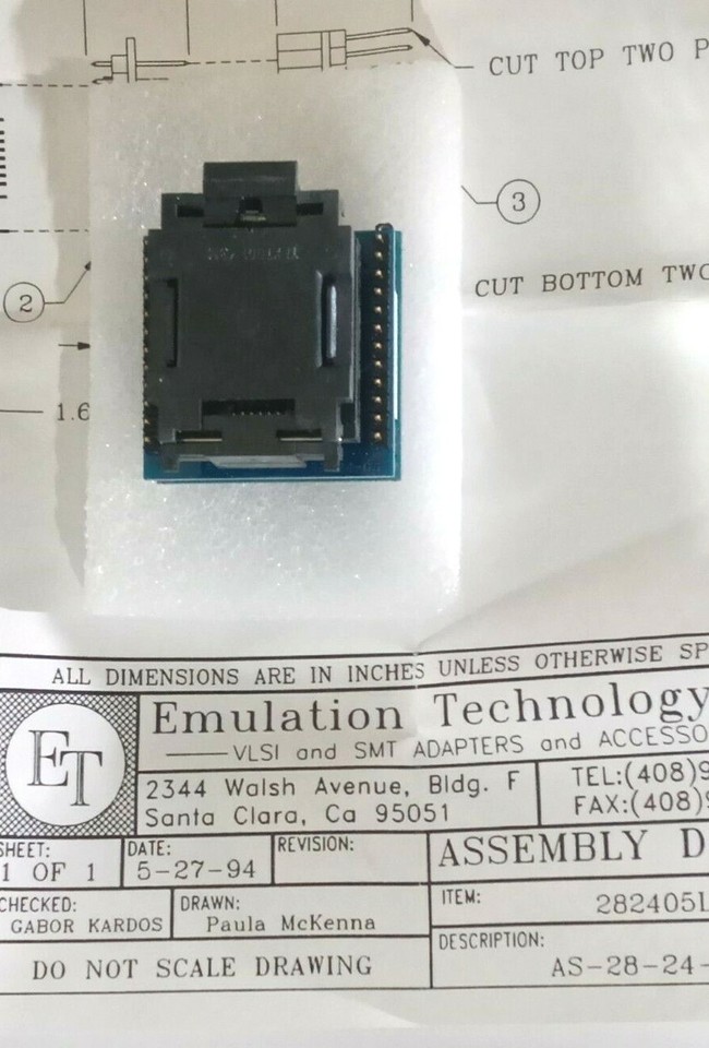 1pcs AS-28-24-169.1oz-6 28Lead Lcc Socket To 24PIN Dip Emulation ...