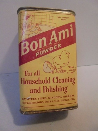 Bon Ami Powder, All Household Cleaning, N.Y.,12oz., 5" Tall 3.25"x2.25 ...