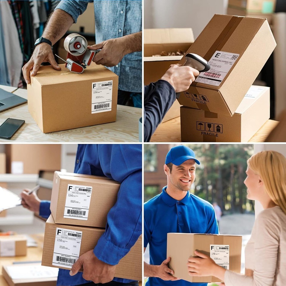 4"x6" Direct Thermal Shipping Labels Fanfold/ Roll Perforated For Rollo ...