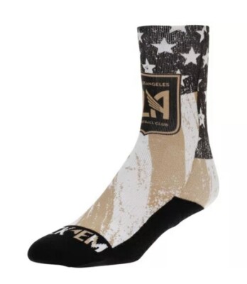 Rock Em LAFC Black/Gold For Club and Country Crew Socks Size S/M-Fits ...