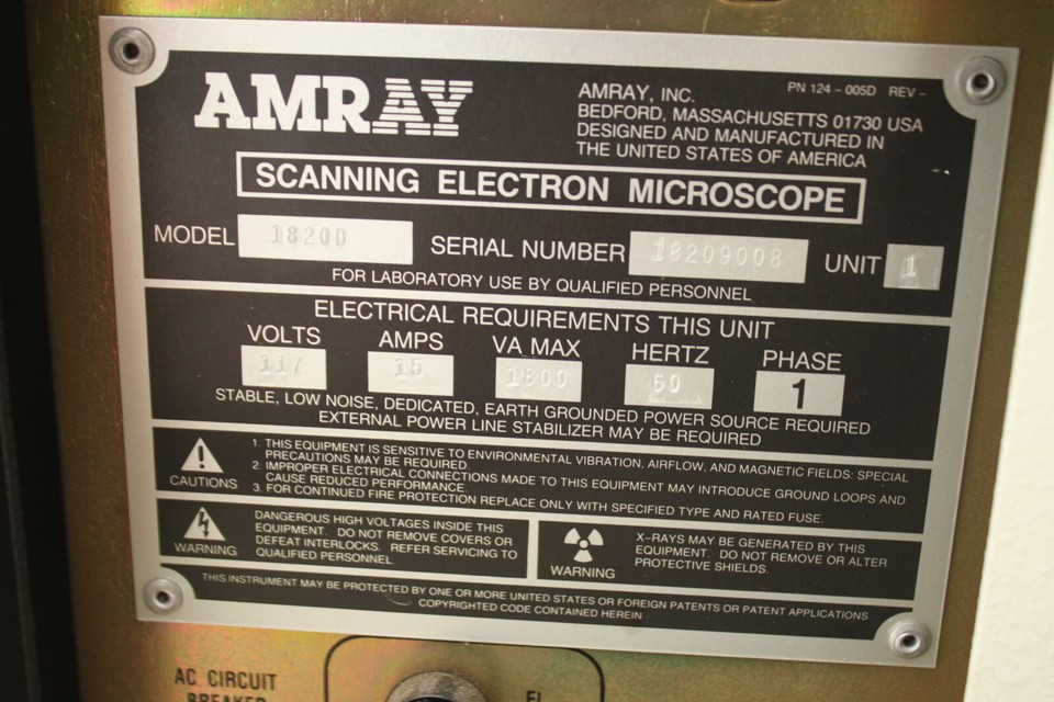 AMRAY 1820 1820D SEM SCANNING ELECTRON MICROSCOPE AS-IS | eBay