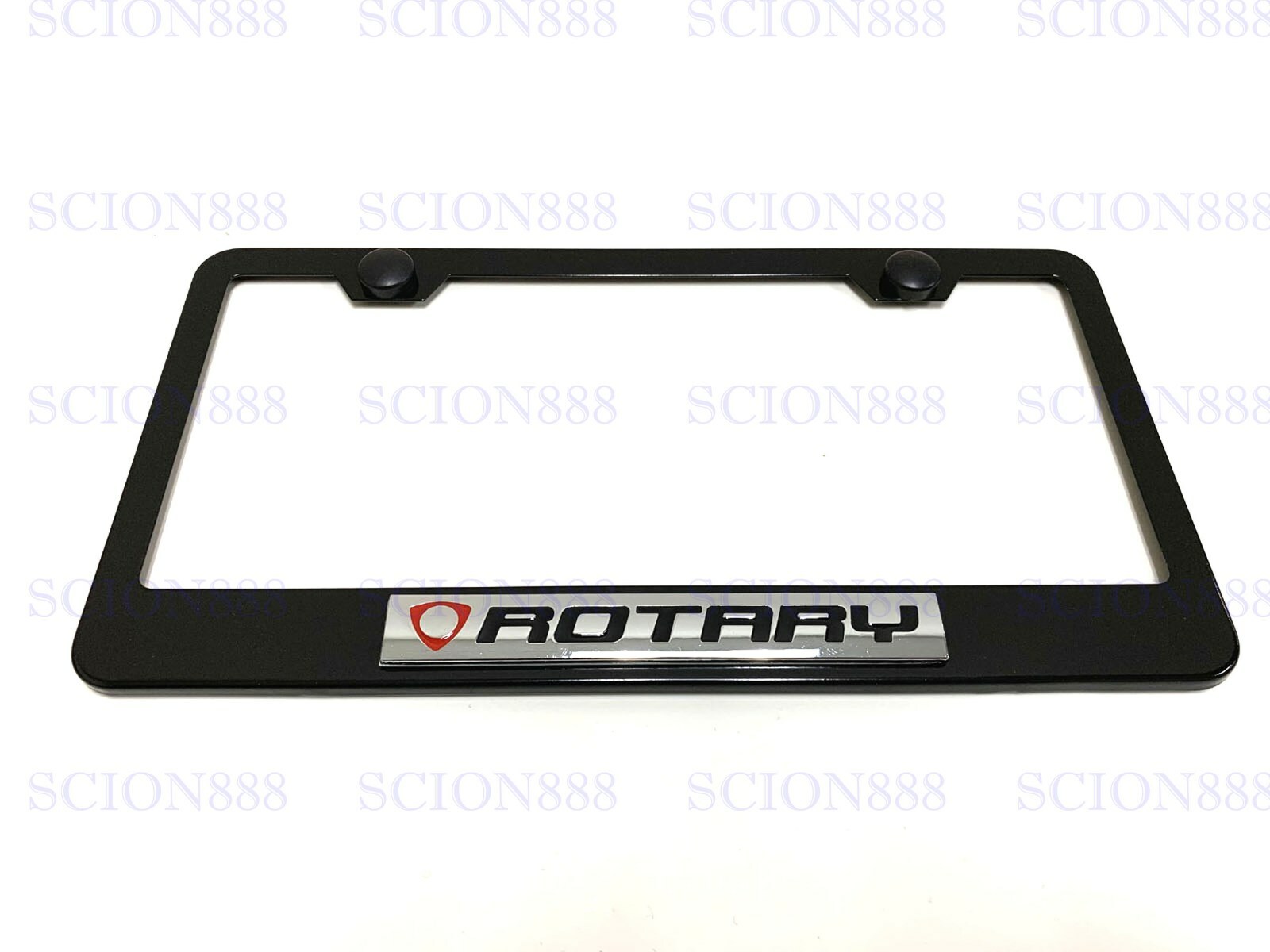 1pc 3D ROTARY Emblem Badge BLACK Stainless License Plate Frame RX-7 RX ...
