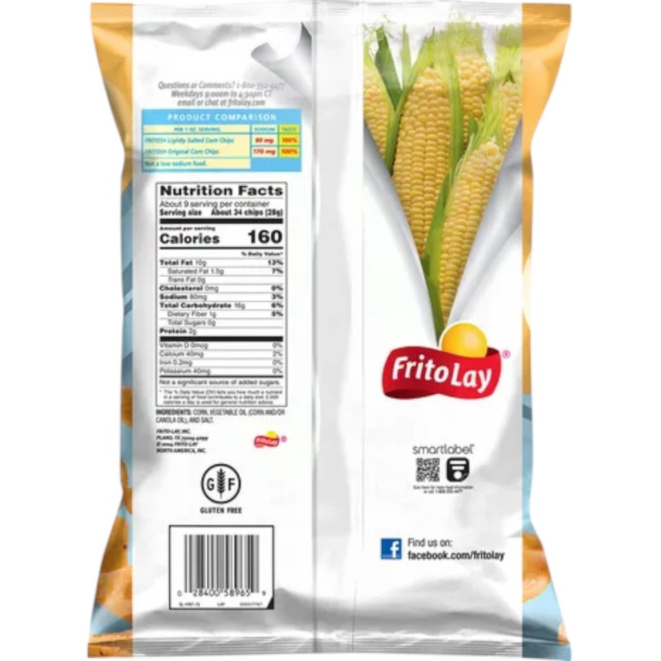 Fritos Lightly Salted Corn Chips 9.25oz 1 Bag | eBay