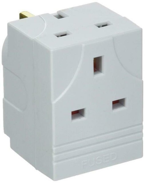 PIFCO PIF2063 13Amp 3 Way Multi Socket Adapter Plug - White for sale ...