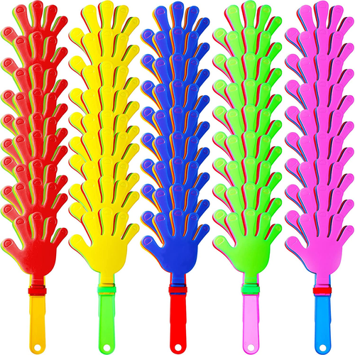 Sratte 80 Pcs 9.5 Inch Hand Clappers Noisemakers Bulk Clappers ...
