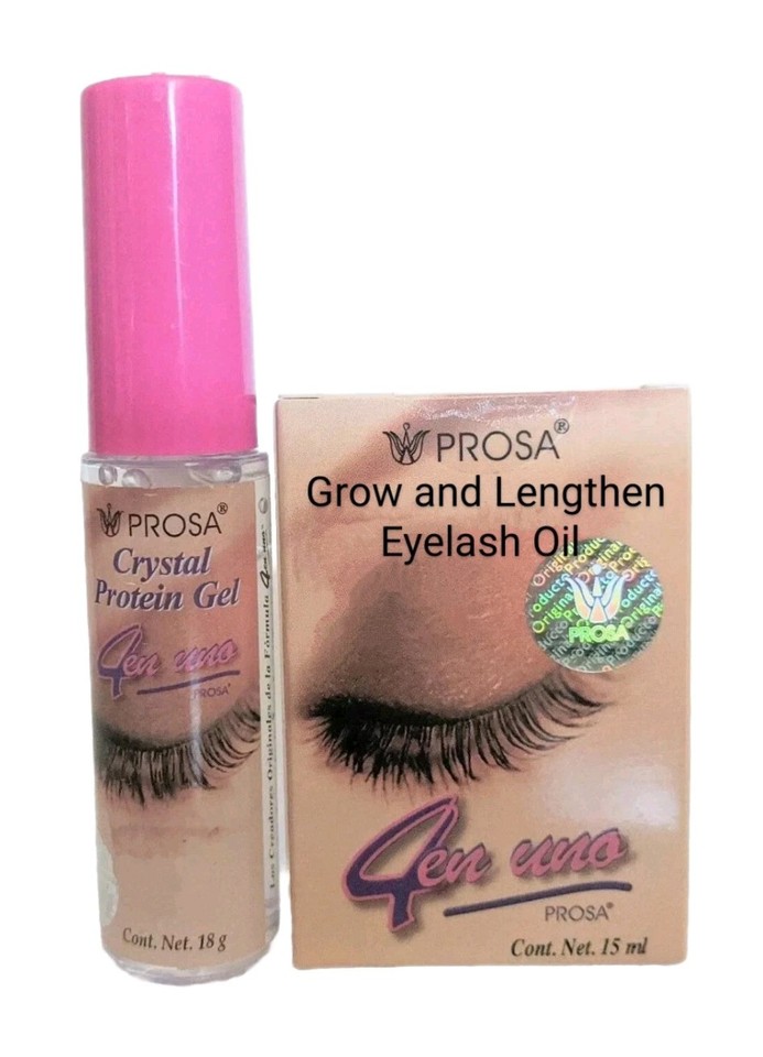 Prosa 4 n 1 Original Oil For Eyelash Growth 15 ml + Crystal Protein Gel ...