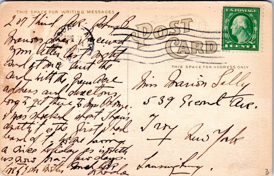 7th Avenue Pavilion, Asbury Park, New Jersey- 1920 Posted white border ...