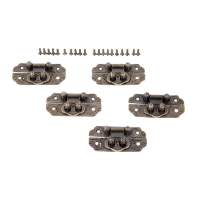 5Pcs Vintage Bronze Zinc Alloy Padlock Latch Lock Wooden Box Buckle ...