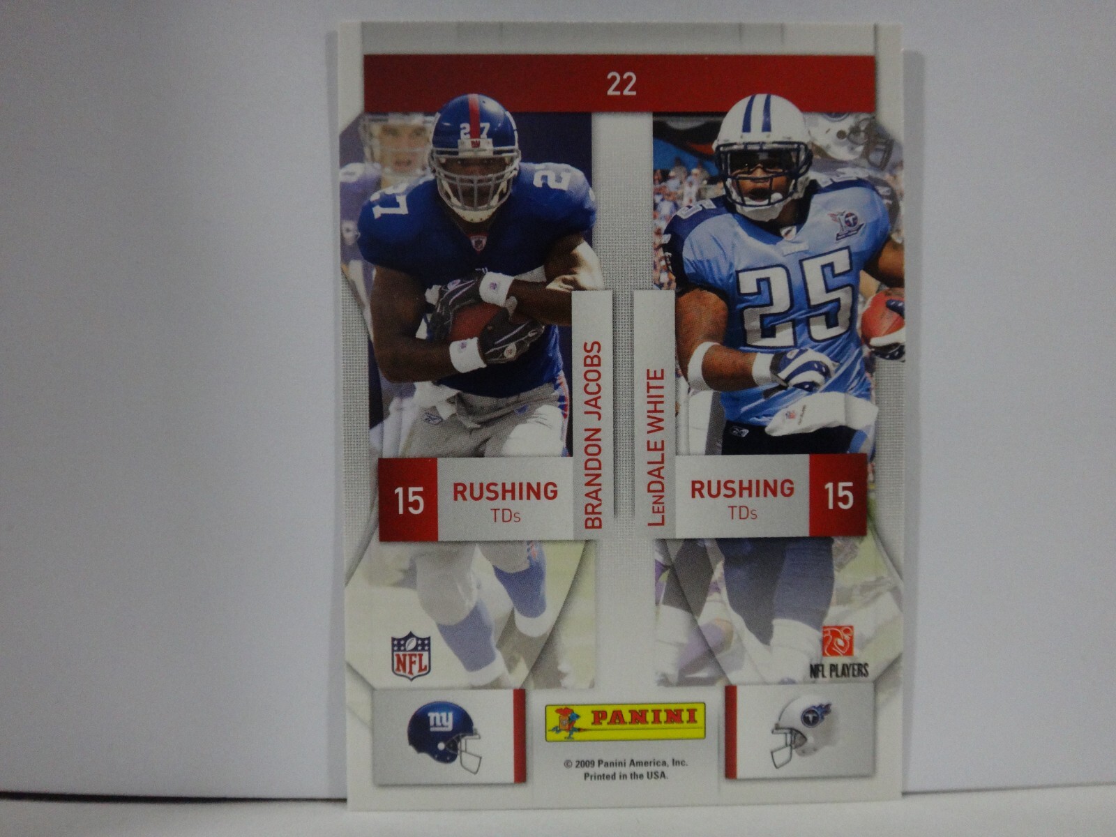 2009 Playoff Prestige League Leaders Brandon Jacobs DeAngelo Williams ...
