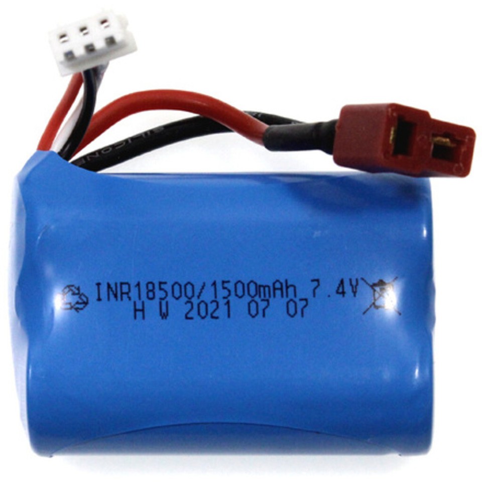Racers Edge 6412 Li-Ion 7.4v 1500mah Battery Pack Type 18500 W/T-Plug ...