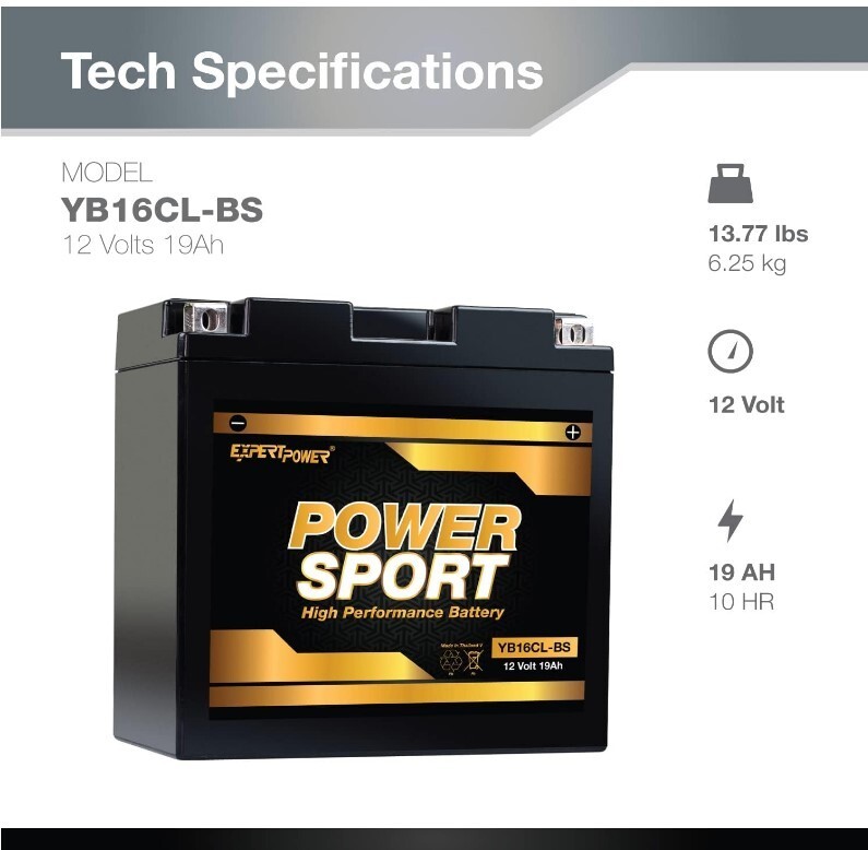 YB16CL-B 12V 19AH Battery for Yamaha All Wave Runner Models 87-'08 | eBay