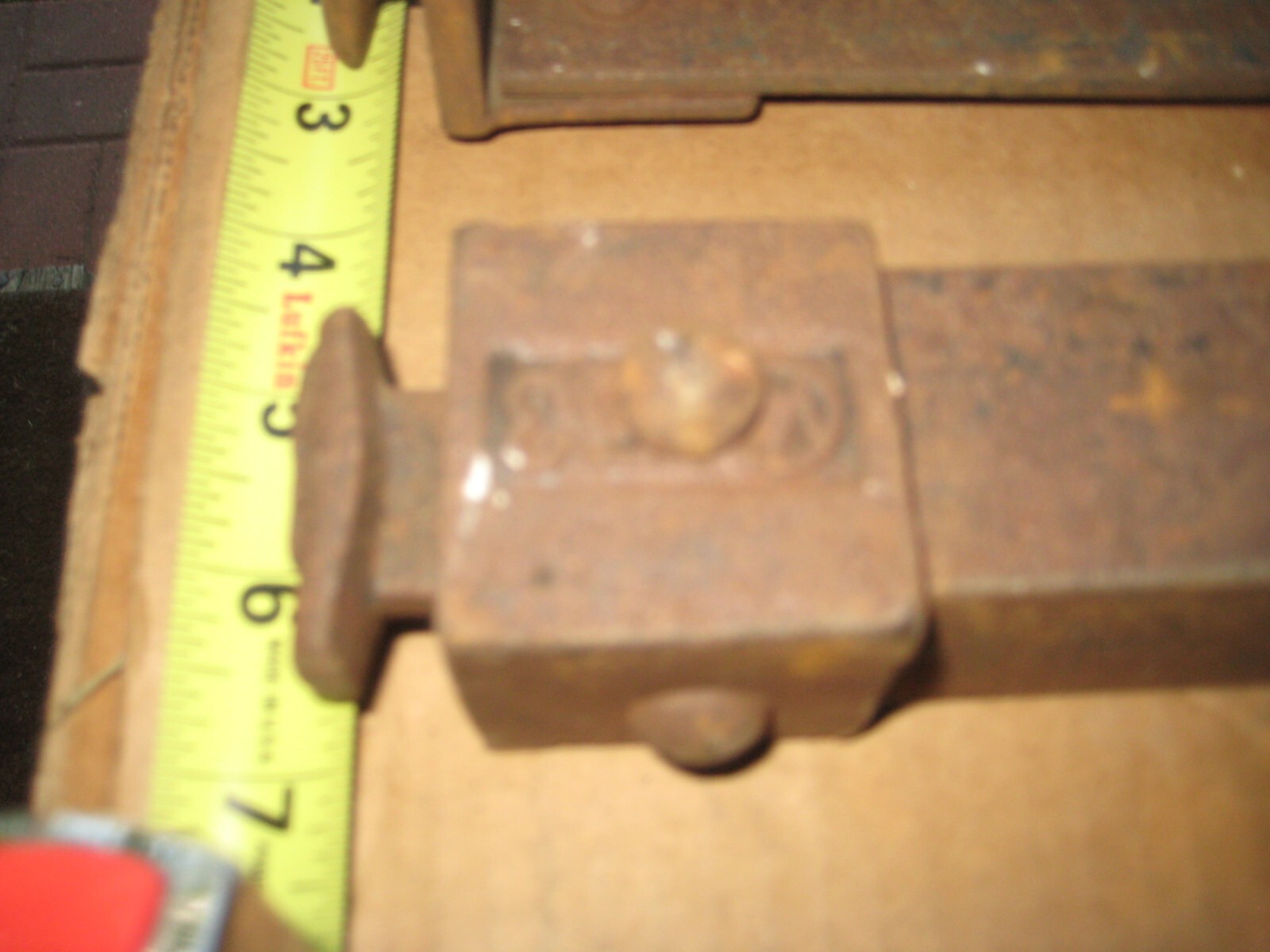 Pair of Antique Cast Iron Bed Rails Drop In Rectangle Ends 73 5/8” long ...