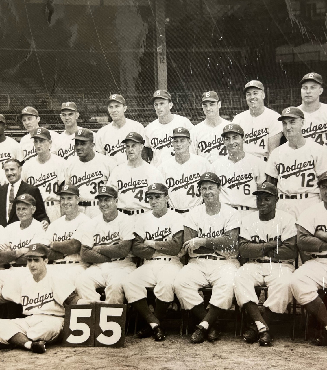 1955 Brooklyn Dodgers World Champions 10 x 12 Type 1 Photo PSA ...