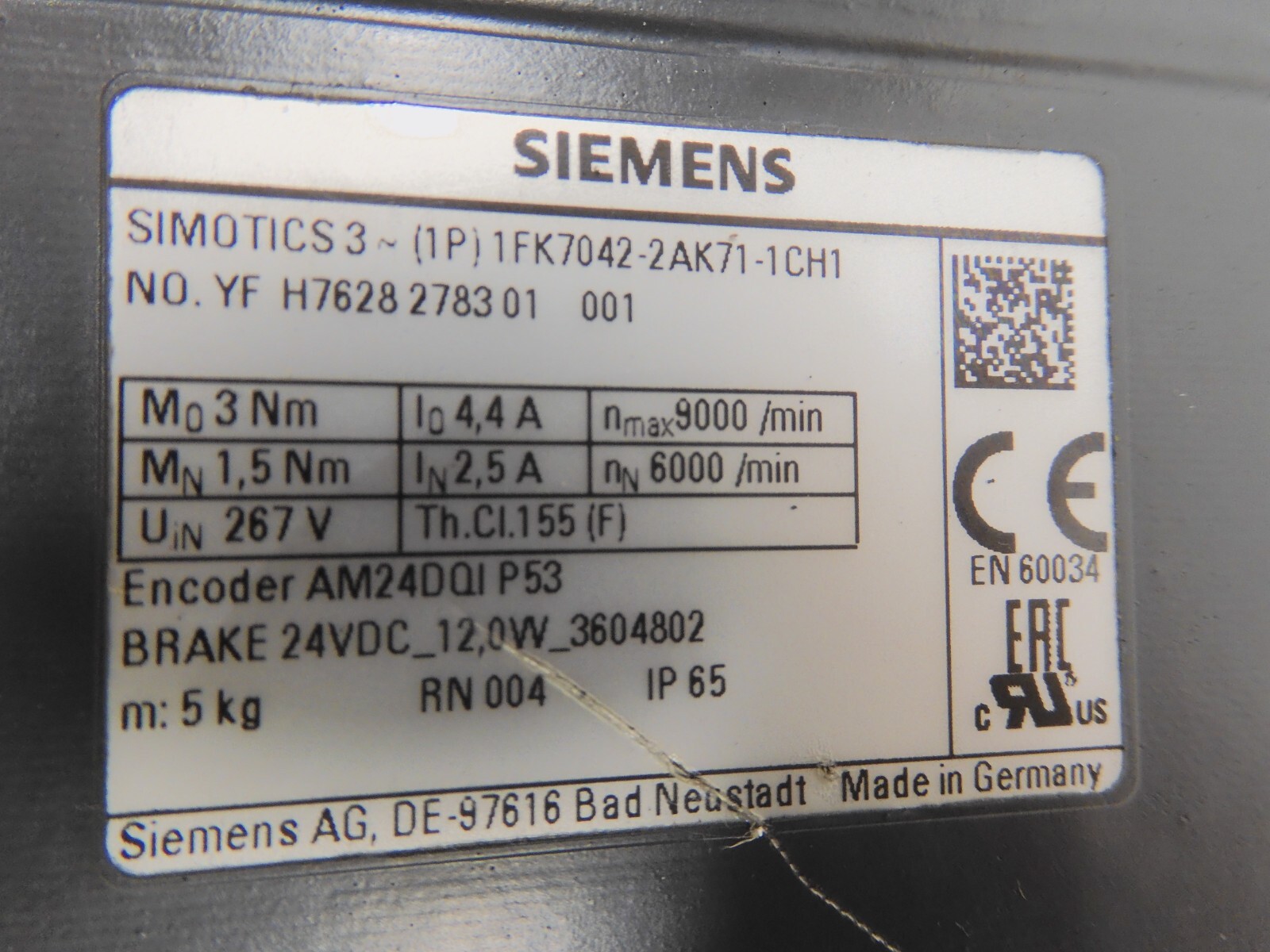 1FK7042-2AK71-1CH1, SIEMENS | eBay
