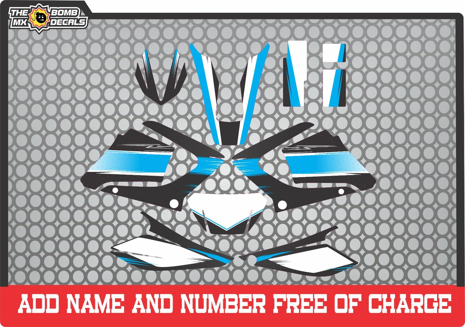 DTR 125 Re Full Graphics Decal Kit Yamaha dt125 dtr 125 2004-2007 blue ...