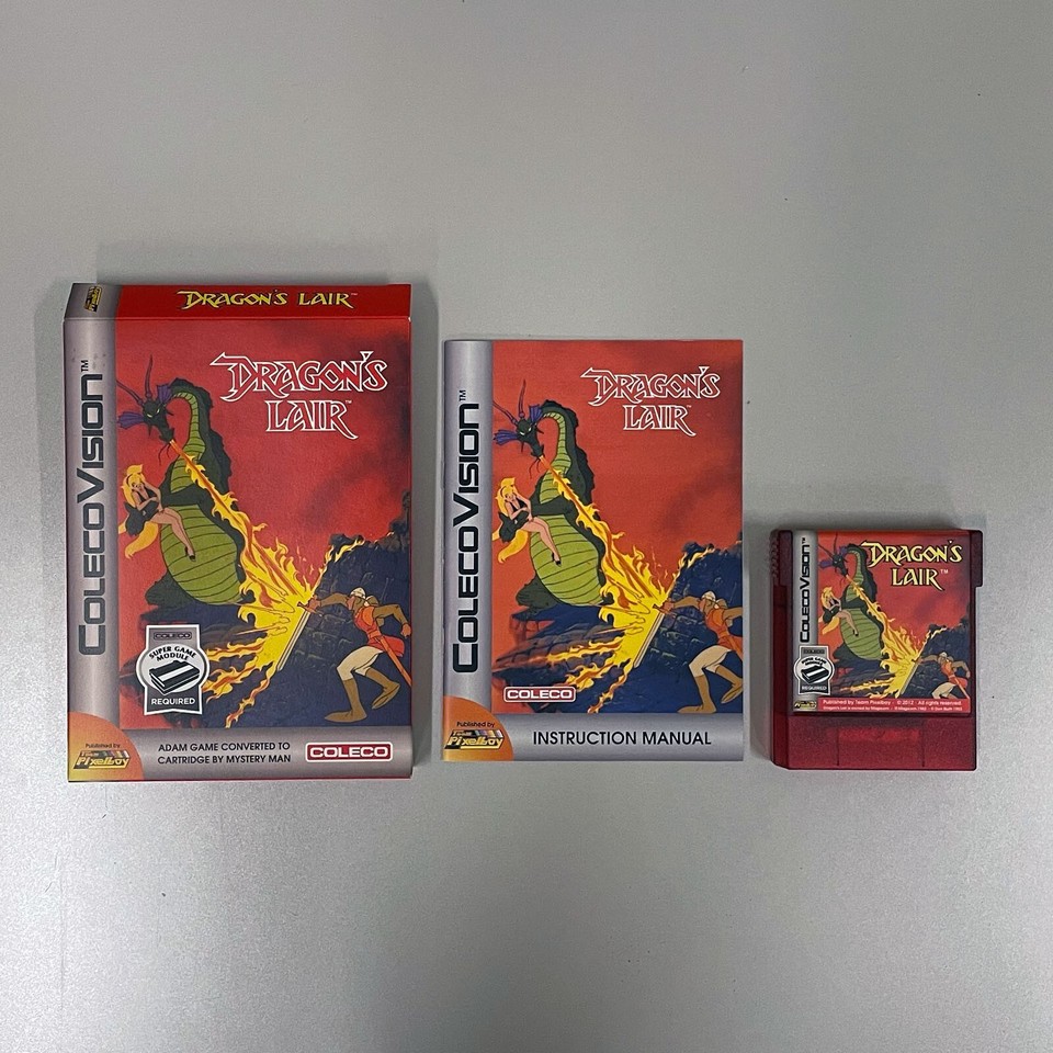 ColecoVision Dragon's Lair Adam Port (Team Pixelboy) Coleco MIB/CIB ...
