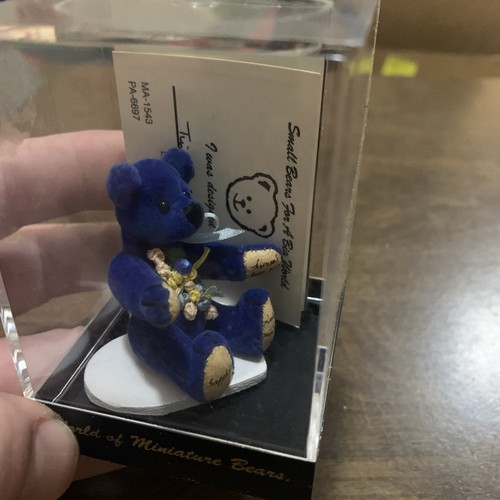 World of Miniature Bear Blue Sapphire Teddy Bear | eBay