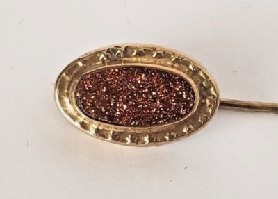Antique Gold Stone Stick Pin Gold Filled Bezel Marked with 2 Stars | eBay