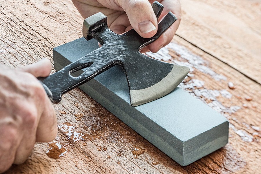 6" Double Sided Aluminum Oxide Sharpening Stone (6"x2"x1") Grits 120/ ...