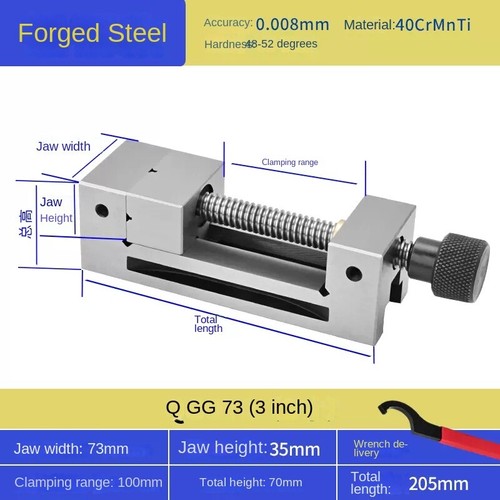 Flat Vise Grinder Machine Small Fixture Table Vise Clamp 1.5/2/2.5/3 ...