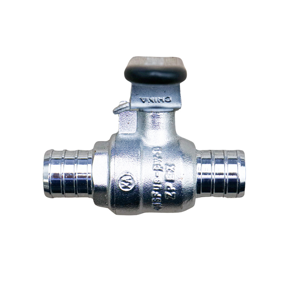 Zurn Pex Brass PEX Inline Ball Valve Lever Handle 3/4" Barb x 3/4" Barb ...