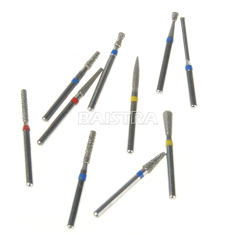 10Pcs Dental Inlay Preparation Diamond Bur Kit FG-104 High Speed ...