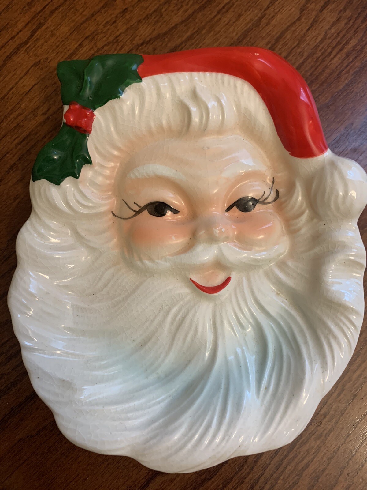 VTG Christmas Santa Head Ceramic Dish 50s Kitschmas Japan Retro Santa ...
