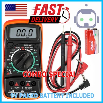 Digital Multimeter Voltmeter XL830L AC DC Ammeter Ohmmeter Volt Meter ...