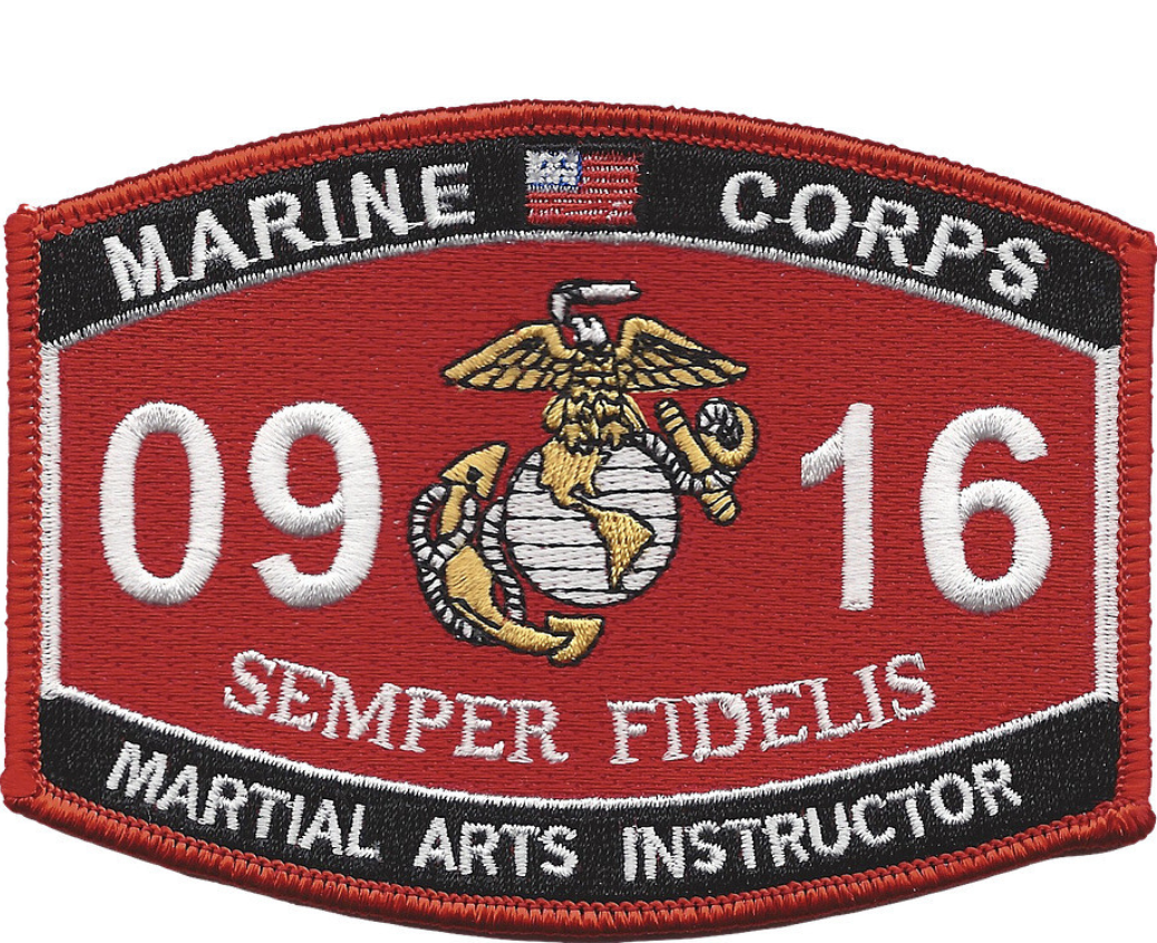 4.25" MARINE CORPS MOS 0916 MARTIAL ARTS INSTRUCTOR EMBROIDERED PATCH ...