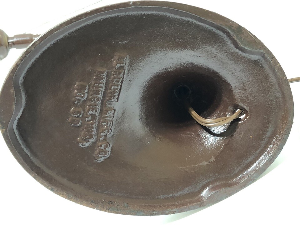 Vintage ALADDIN Goose Neck Desk Lamp CAST IRON Base ART DECO Industrial ...