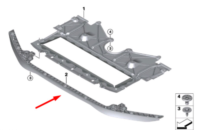 BMW M4 G82 FRONT BUMPER LOWER SPOILER 8080543 51758080543 GENUINE for ...