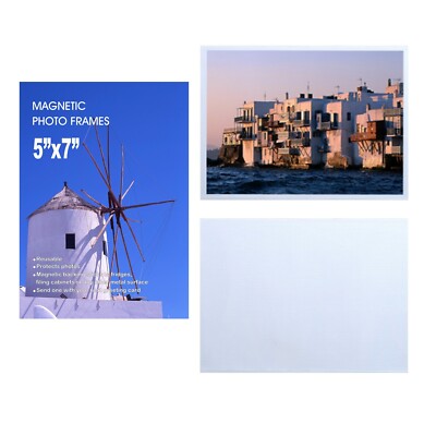 Magnetic Photo Frames Fridge 5x7 inches Magnet Pictures Clear Pocket ...