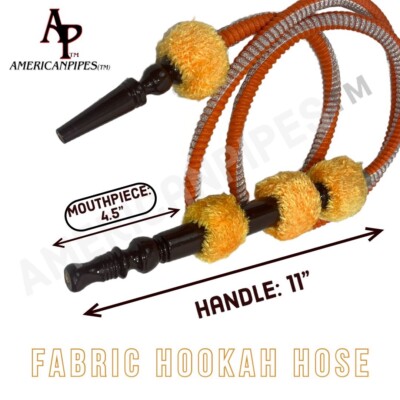 72 Inches Long Egyptian Style Hookah Hose With A Large Wooden Handle ...