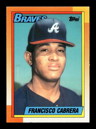 1990 Topps Tiffany #254 Francisco Cabrera RC Rookie Atlanta Braves MINT ...