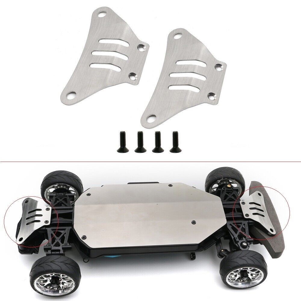 Front +Rear Chassis Armor Protector Plate For Tamiya TT-02 On-Road 1/10 ...