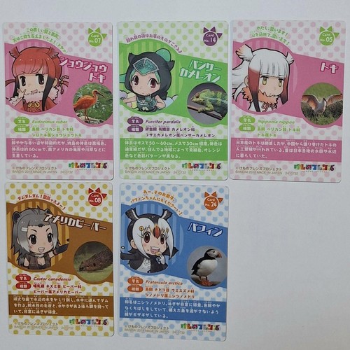 Kemono Friends Set Rubber Charm Badges 3pcs Cards 5pcs Kyun Chara | eBay