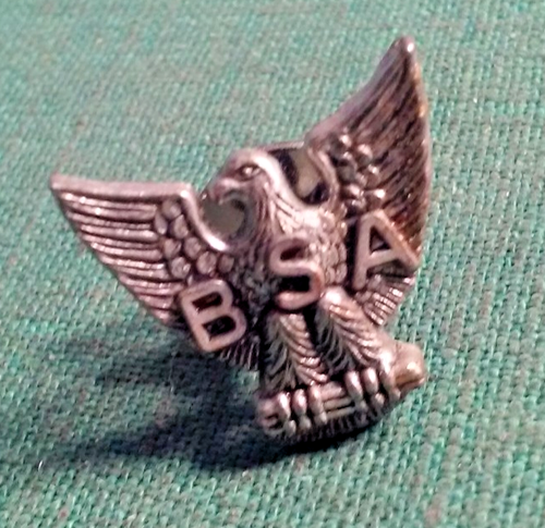 Old BSA Boy Scouts of America EAGLE Pin or Tie-Tack Silver-Tone Metal ...