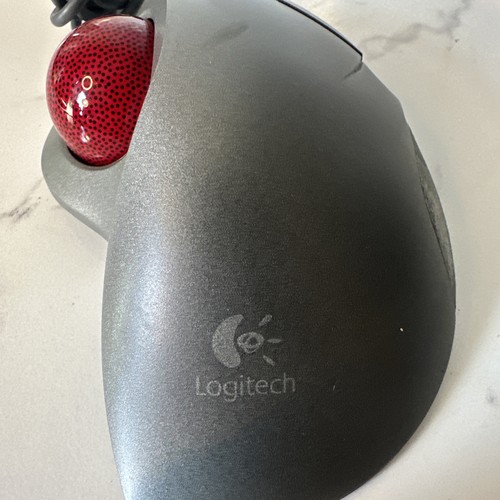 LOGITECH T-BB18 Trackman Wheel Marble Mouse USB w/2-Button Scroll ...