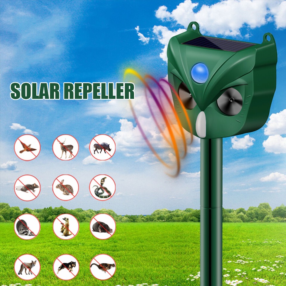 Animal Repeller Solar/USB Charging Bird Repellents for Outdoor Garden ...