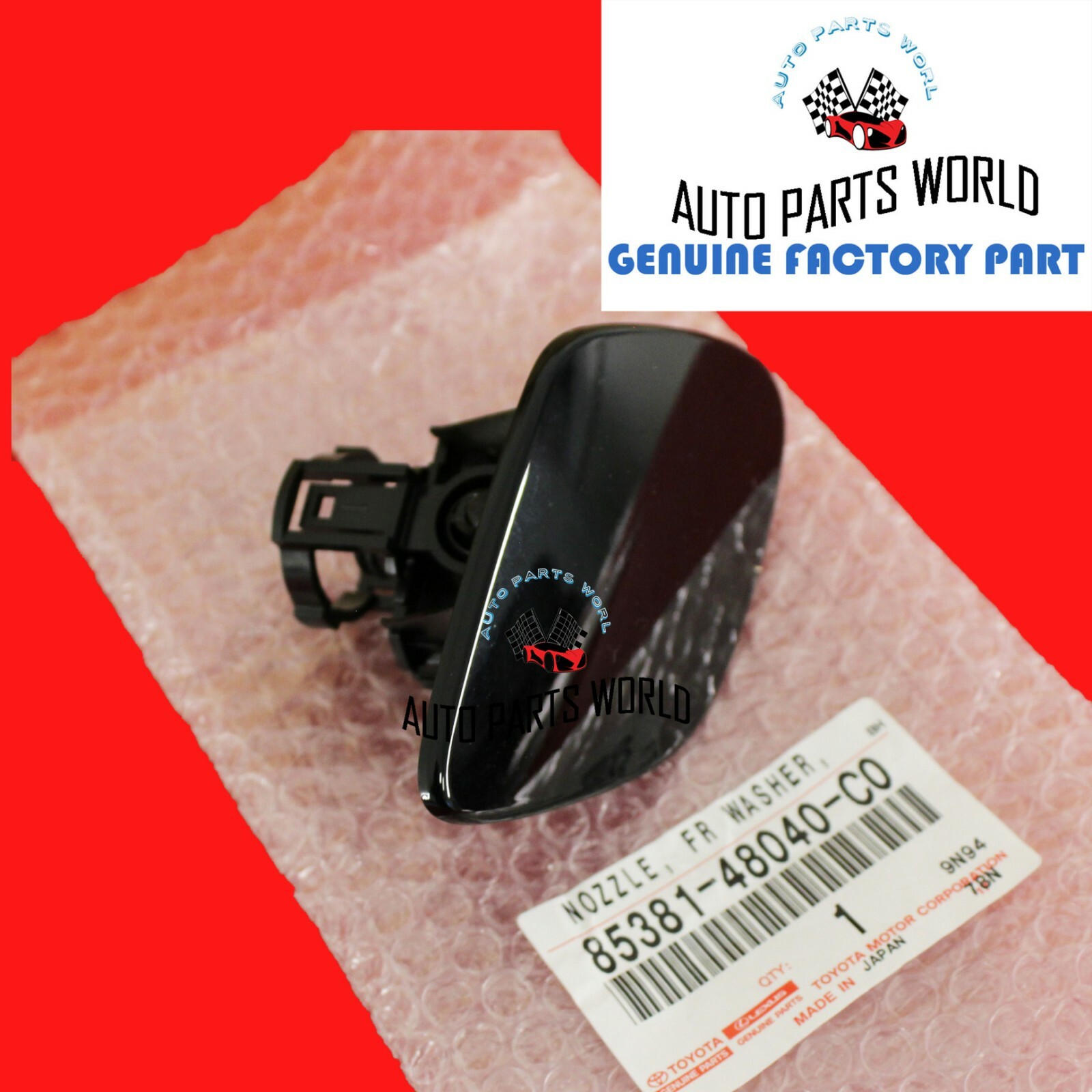 GENUINE OEM LEXUS RX330 RX350 BLACK RIGHT HEADLIGHT WASHER NOZZLE 85381 ...