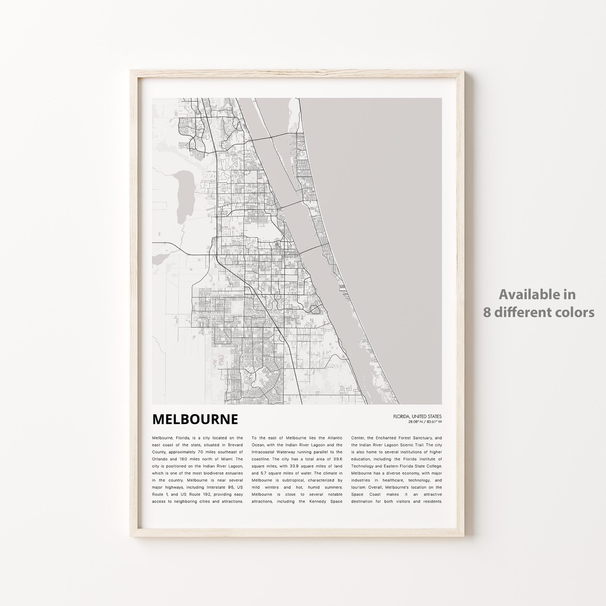 Melbourne Florida Attractions Map Map Of Melbourne Hi Res Stock