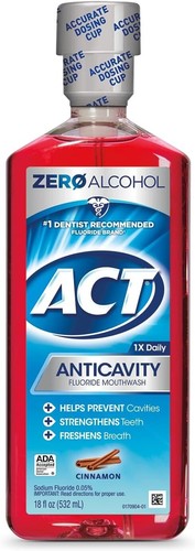 ACT Anticavity Fluoride Rinse Cinnamon 18 oz | eBay