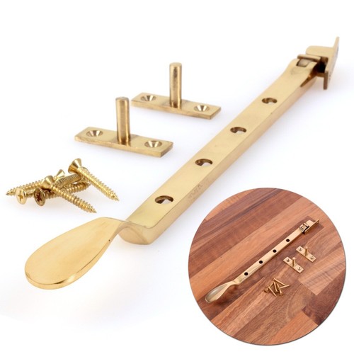 SOLID BRASS VICTORIAN CASEMENT STAY 250MM LONG Window Lever Arm Latch ...
