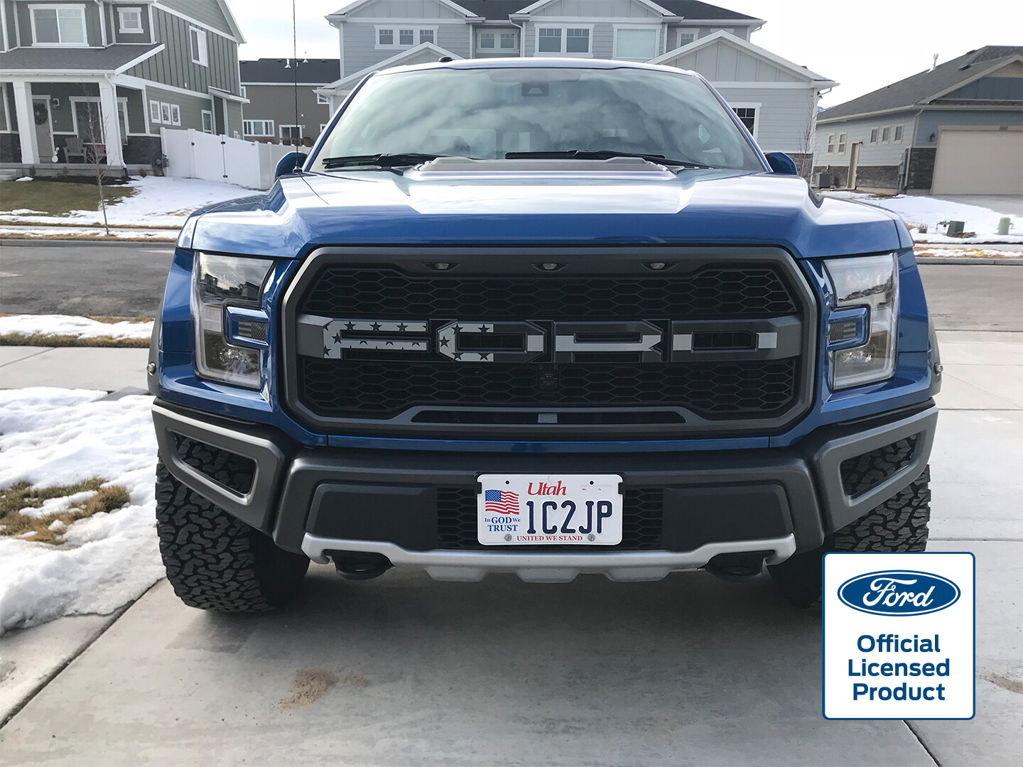 2020 Ford Raptor American Flag Subdued Grille Letters Vinyl Stickers ...