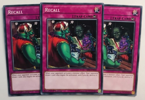 Yu-Gi-Oh! SR05-EN040 - 3 x Recall - 1st edition - Common | eBay