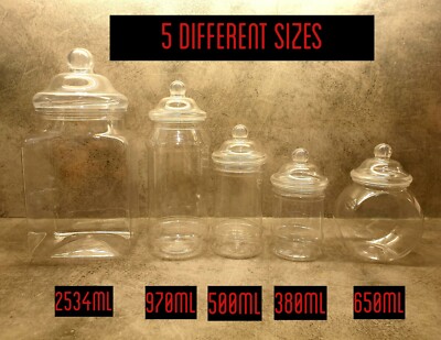 SWEET JARS 5 STYLES JARS CANDY CART BUFFET WEDDING FAVOUR CHRISTMAS ...