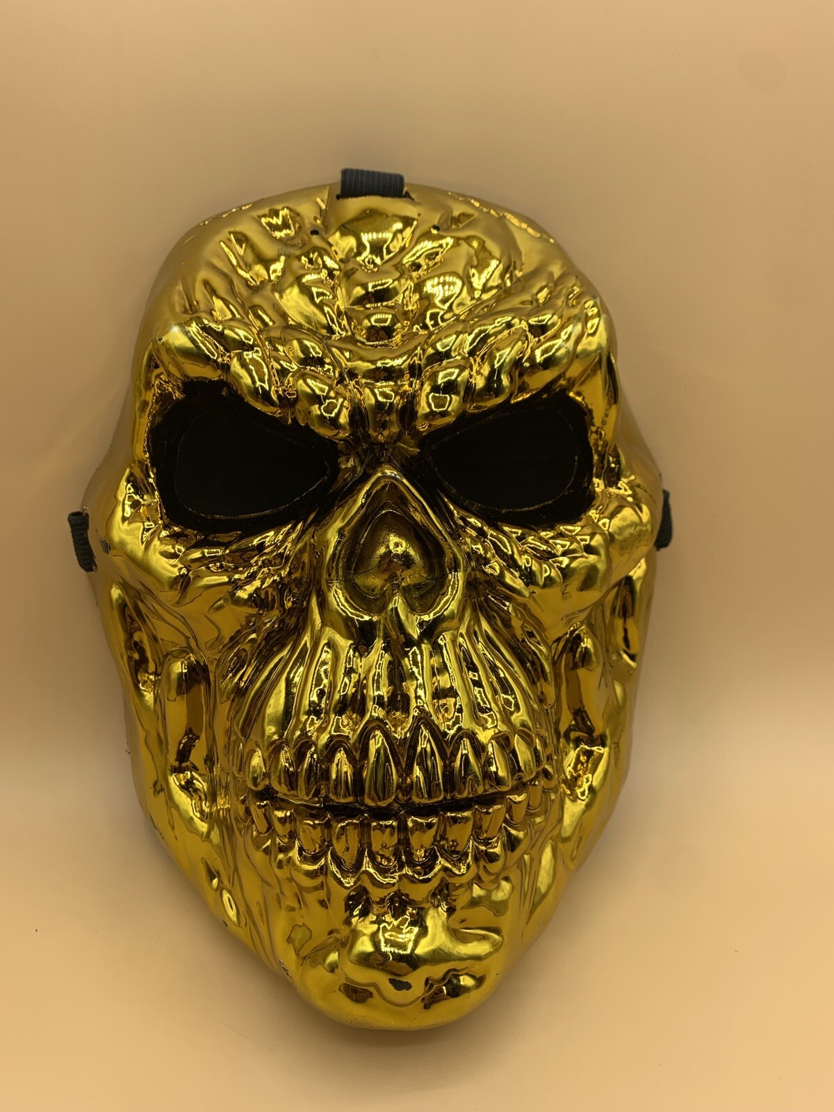Metallic Gold Skull Skeleton Mask Halloween Day of Th… - Gem