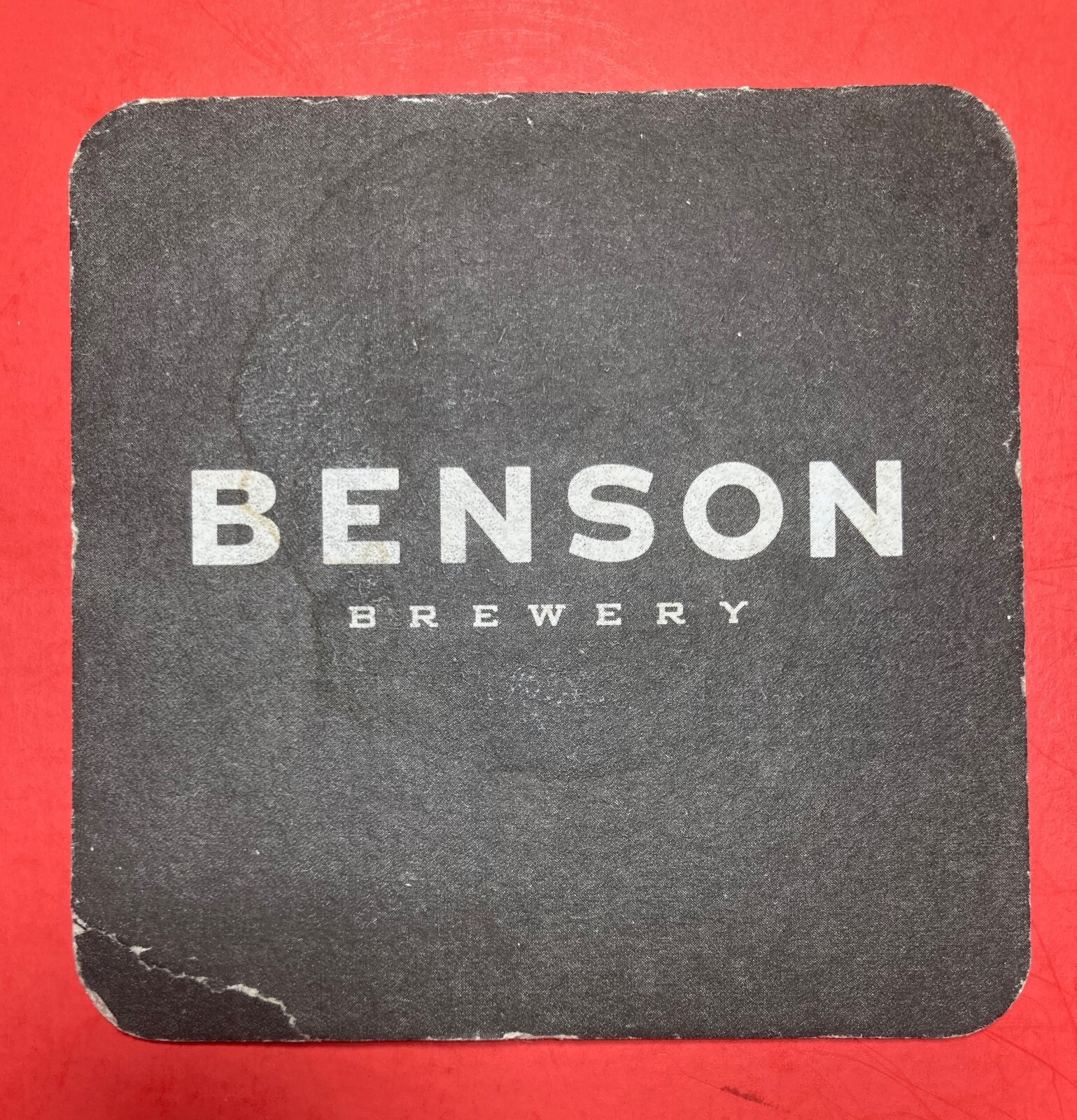 BENSON BREWERY OMAHA NEBRASKA 4 INCH SQUARE BEER COASTER RARE VINTAGE ...
